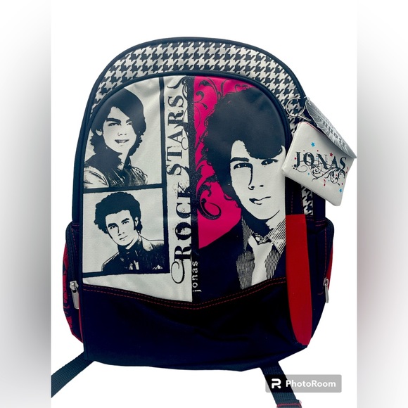 Disney | Accessories | Vintage Jonas Brothers Backpack With Attached ...